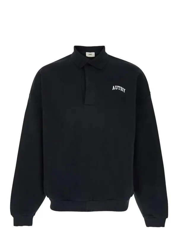 AUTRY College Polo Sweatshirt - Black