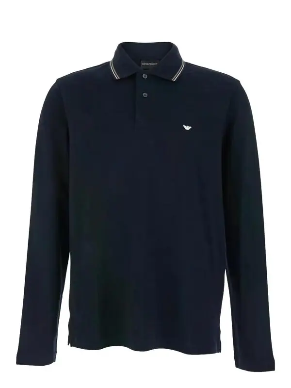 Emporio Armani Long-sleeve Polo Shirt - Blue