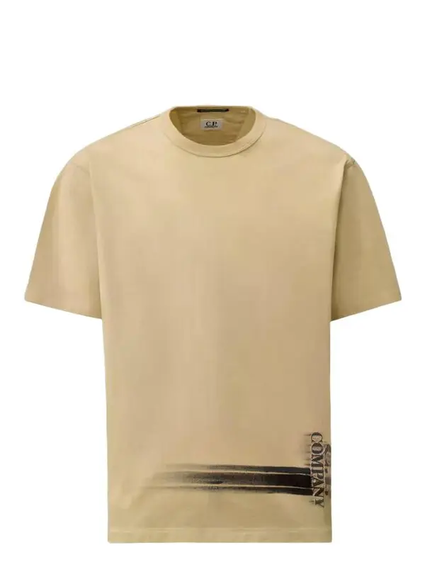 C.P. COMPANY Ribbed-neck Graphic T-shirt - Neutrals