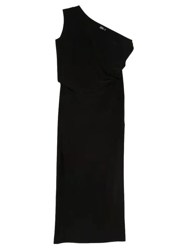 Norma Kamali One-shoulder Draped Maxi Dress - Black