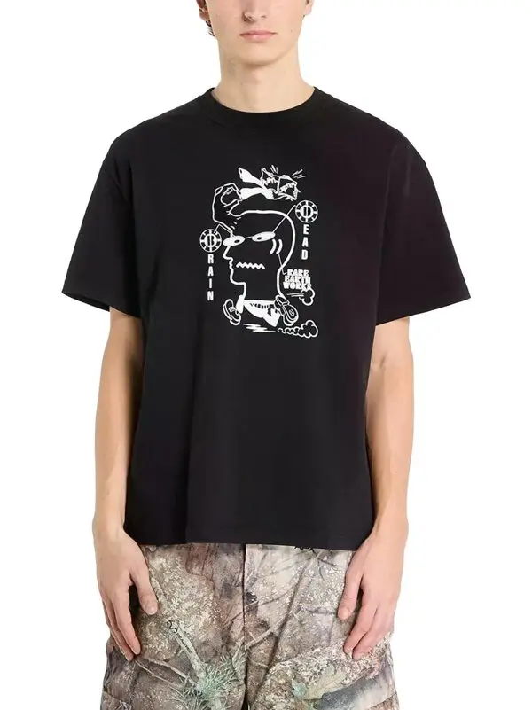 BRAIN DEAD Earth Works Cotton T-shirt - Black
