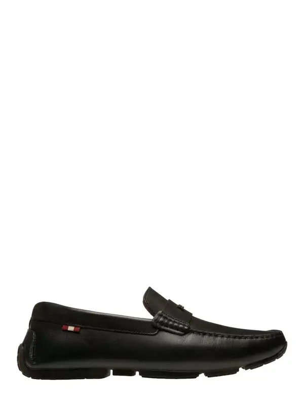 Bally Leather Pilot Driver Loafers - Black