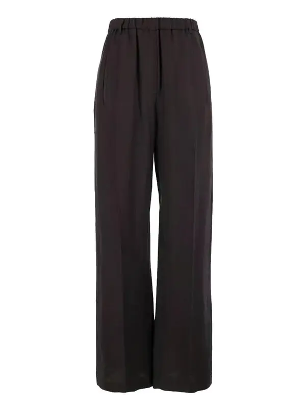 TELA Elasticated-waistband Trousers - Brown