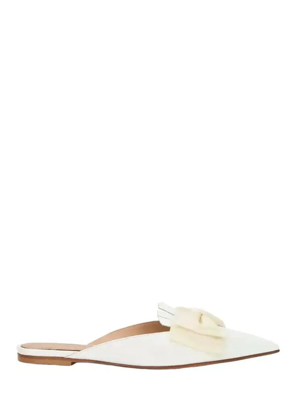 Red Valentino Bow Embellished Slip-on Loafers - White