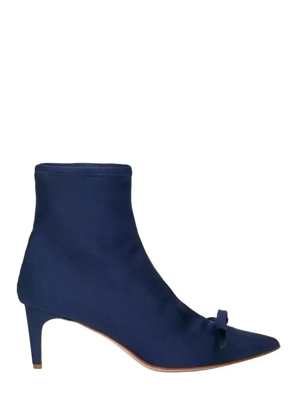 Red Valentino Bow Detailing Pointed Toe Boots - Blue
