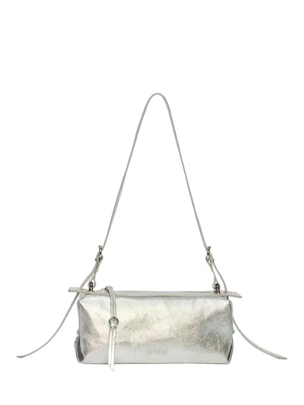 MSGM Cylinder Shoulder Bag With Strap - Silver