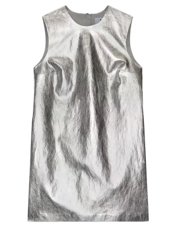 MSGM Crew-neck Mini Dress - Silver