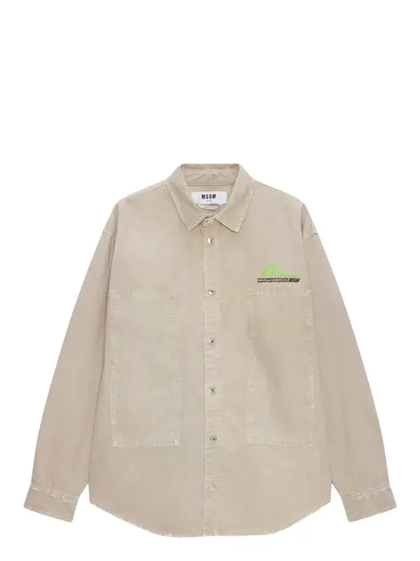 MSGM Buttoned Pocket Shirt - Neutrals