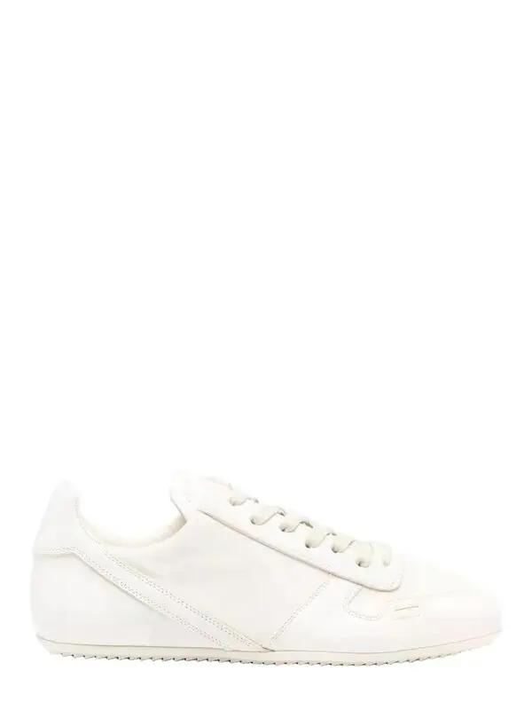 Rick Owens Low Top Leather Sneakers - White