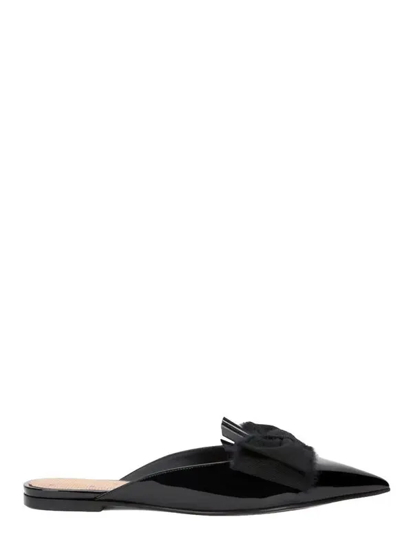 Red Valentino Bow Slip-on Loafers - Black