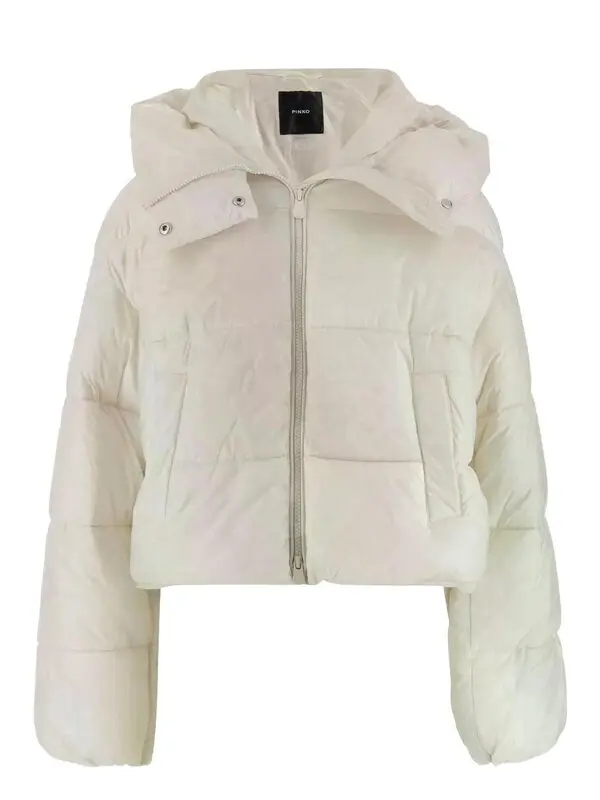 Pinko Hooded Puffer Jacket - White