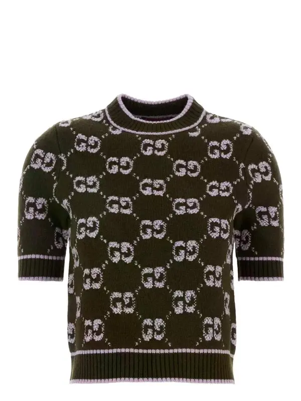 Gucci Logo-pattern T-shirt - Green