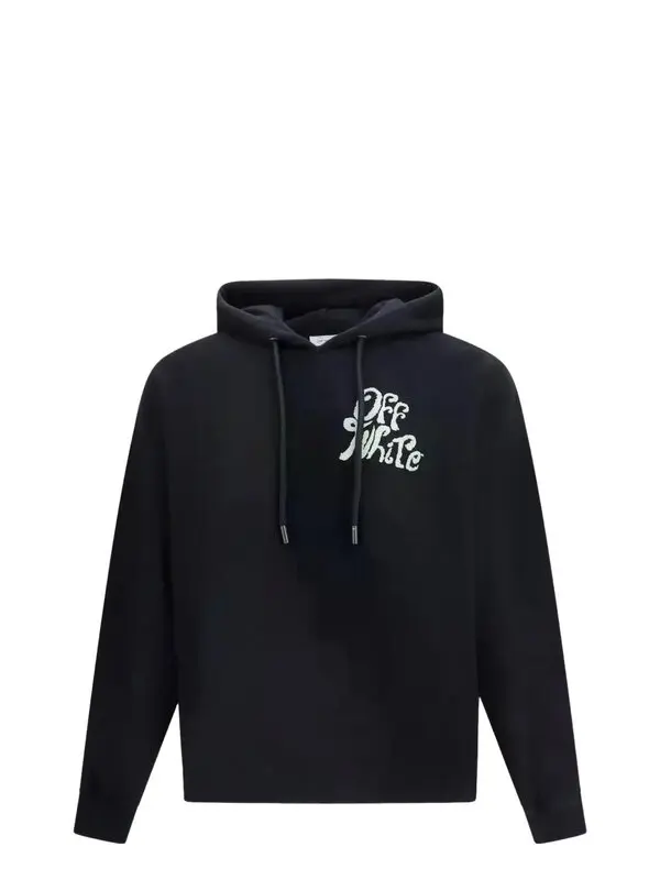 Off-White Long-sleeve Logo Hoodie - Black