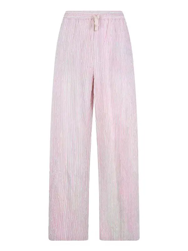 NUUR Striped-pattern Trousers - Pink