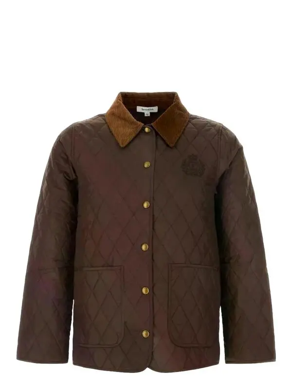 SPORTY & RICH Corduroy Quilted Jacket - Brown