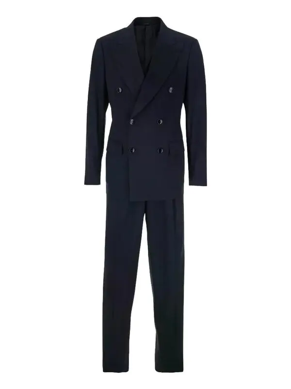 Giorgio Armani Peak-lapel Double-breasted Suit - Blue