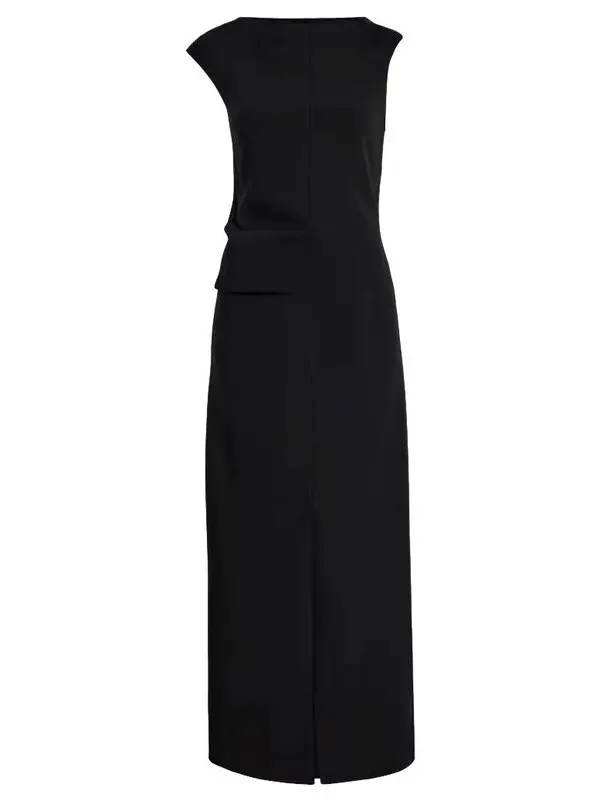 Proenza Schouler Damea Matte Crepe Midi Dress - Black
