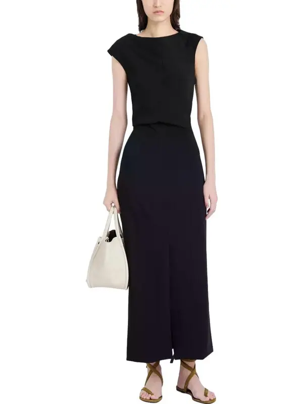 Proenza Schouler Damea Matte Crepe Midi Dress - Black