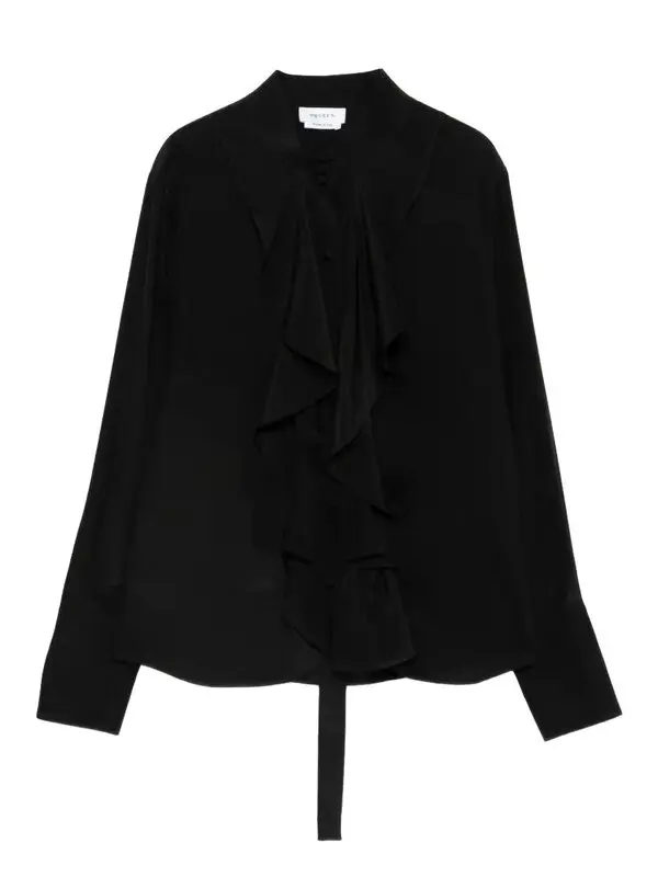 Alexander McQueen Ruffled Detail Blouse - Black