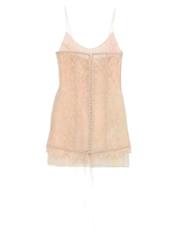Giuseppe Di Morabito Lace Mini Dress - Pink