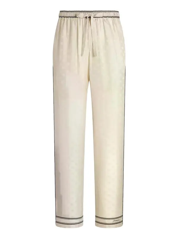 Dolce & Gabbana Striped Printed Trousers - Neutrals