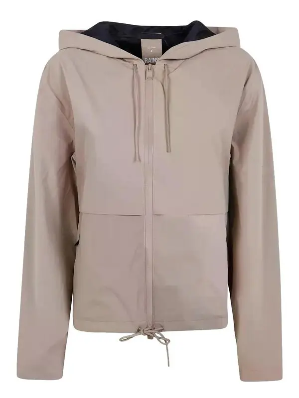 Rains Suva Hardshell Hooded Jacket - Neutrals