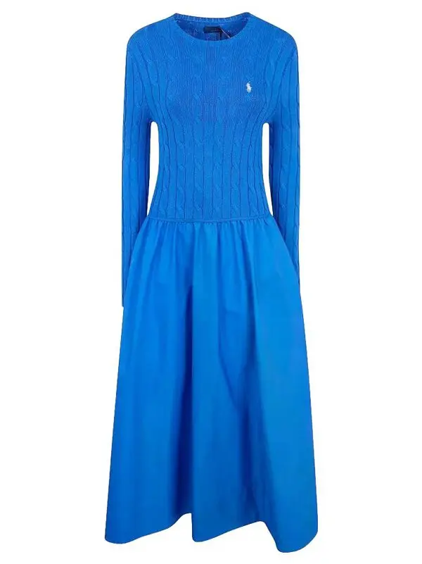 Polo Ralph Lauren Cable-knit Midi Dress - Blue