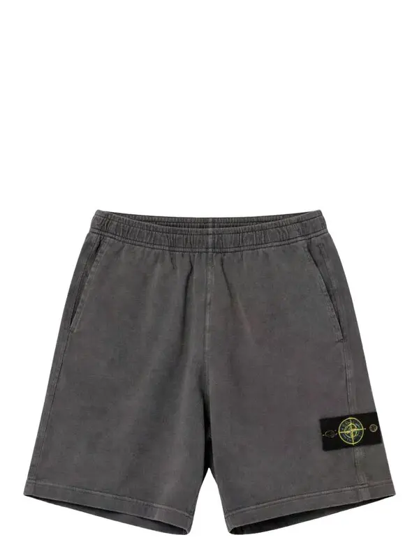 Stone Island Logo Patch Shorts - Grey