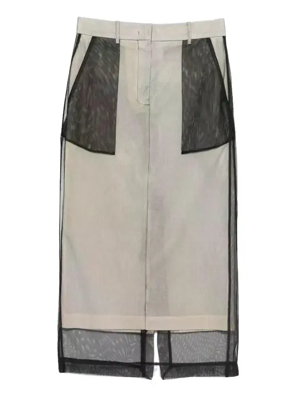 Erika Cavallini Mesh Panel Skirt - Neutrals