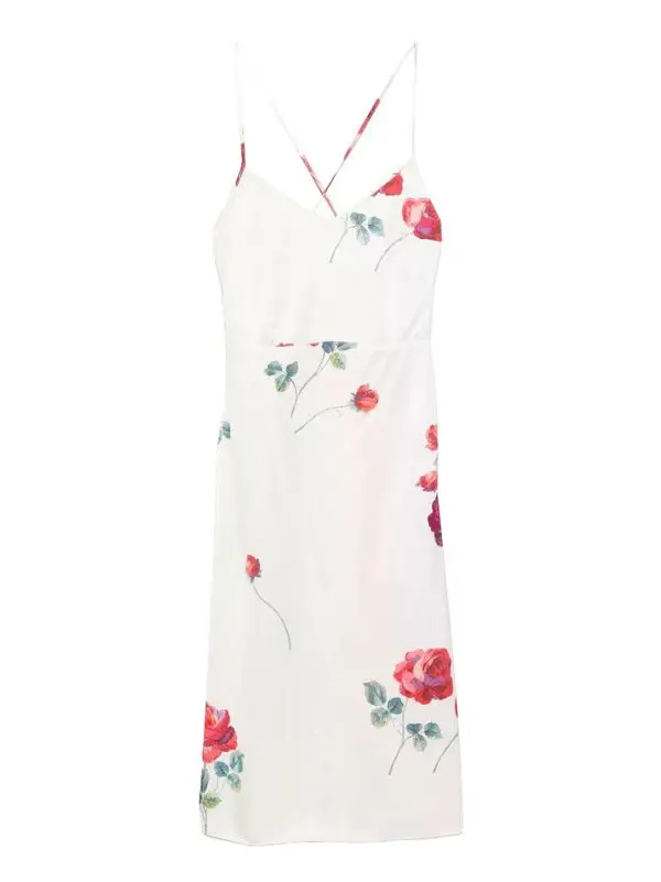 N°21 Floral Print Slip Dress - White