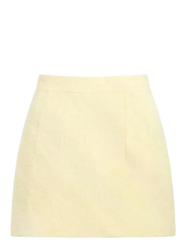 Patou Mini Straight Skirt - Yellow