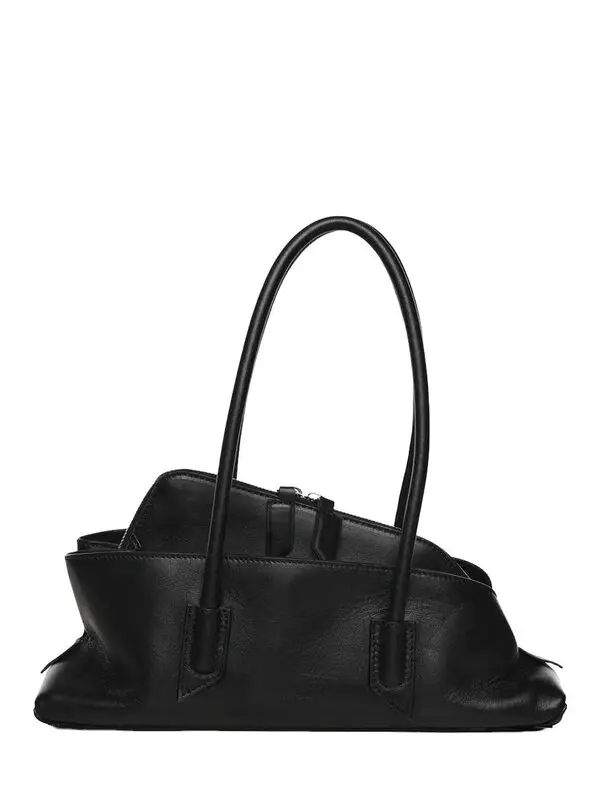 Attico Zip Shoulder Bag - Black
