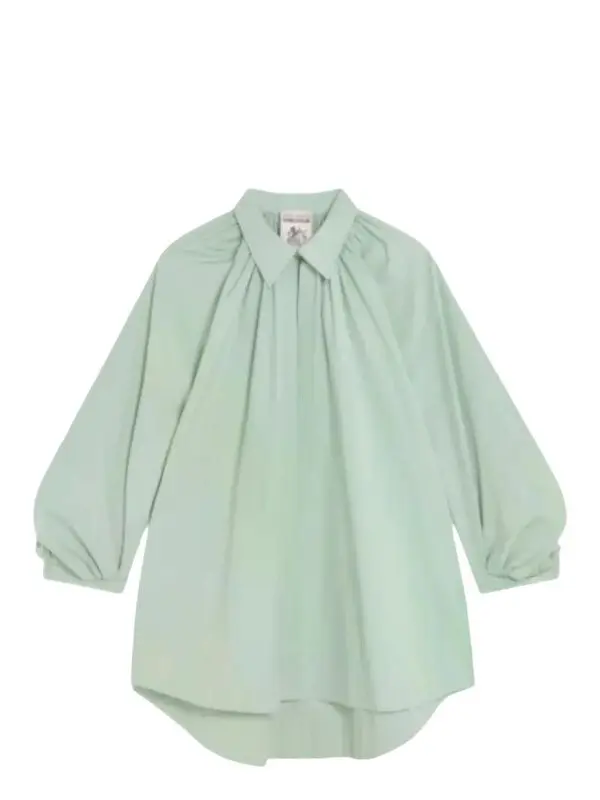 SEMICOUTURE Puff-sleeves Shirt - Green