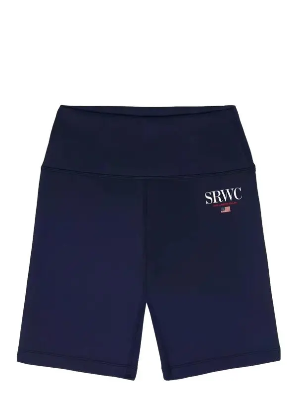 SPORTY & RICH High-waisted Logo Shorts - Blue