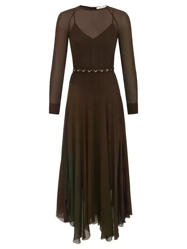 Zimmermann Rebellion Chain V-neck Maxi Dress - Brown