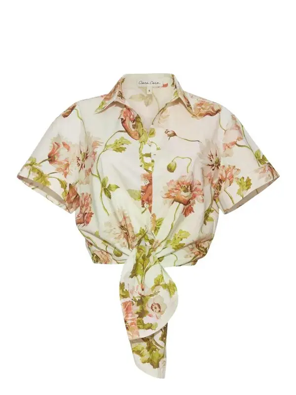 Cara Cara Asbury Floral-pattern Shirt - Neutrals