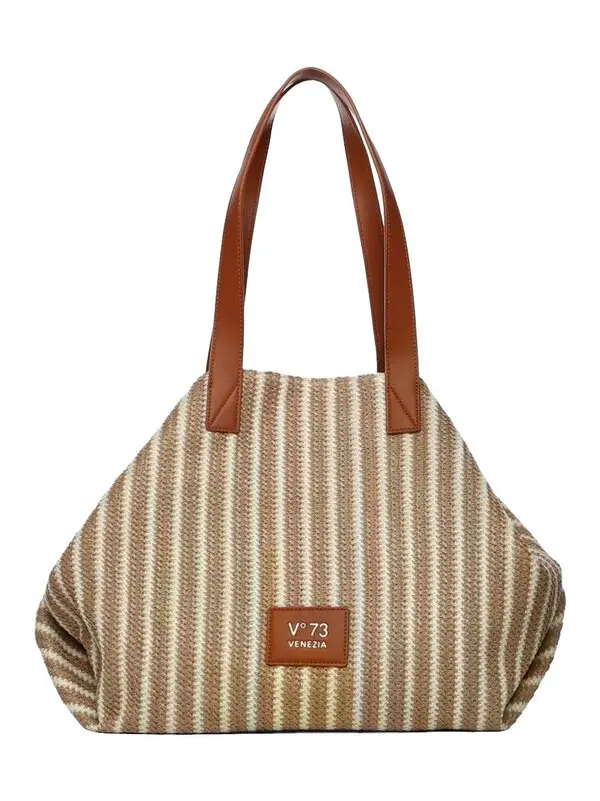 V°73 Striped Shoulder Bag - Neutrals