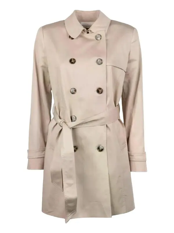 Marella Emme Double-breasted Coat - Neutrals