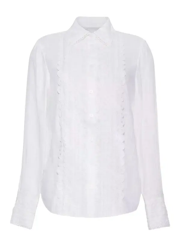 Cara Cara Ideal Lace-detail Shirt - White