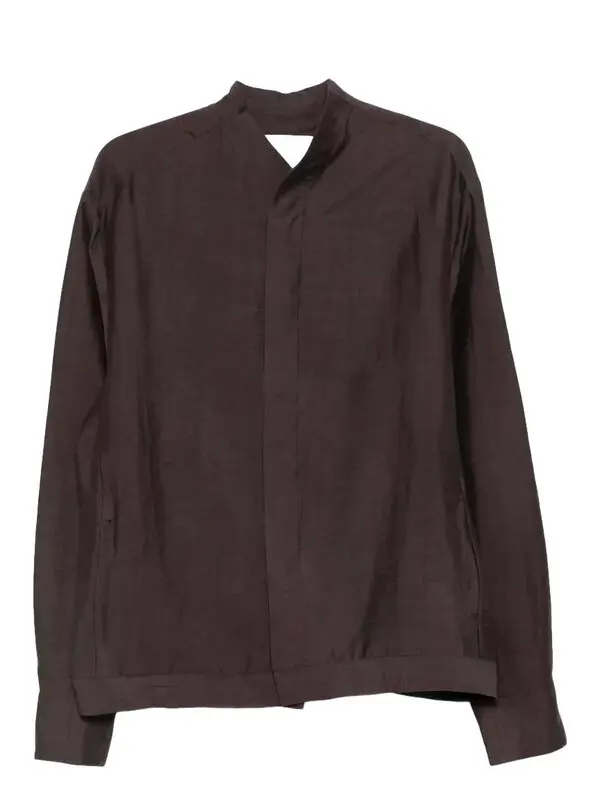 COSTUMEIN Collarless Shirt - Brown