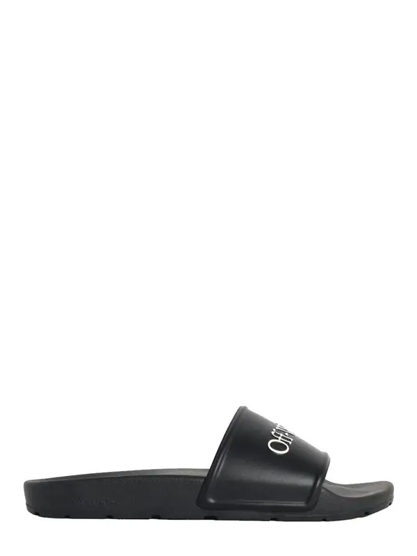 Off-White Embossed-logo Slides - Black