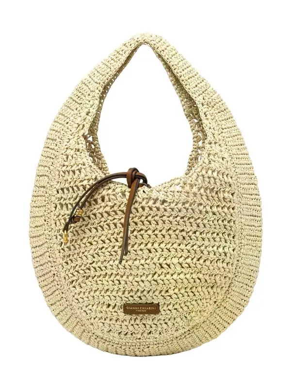 GIANNI CHIARINI Nefeli Woven Shoulder Bag - Neutrals