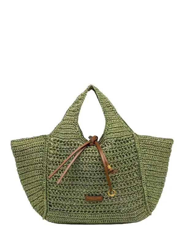 GIANNI CHIARINI Nefeli Drawstring Shoulder Bag - Green