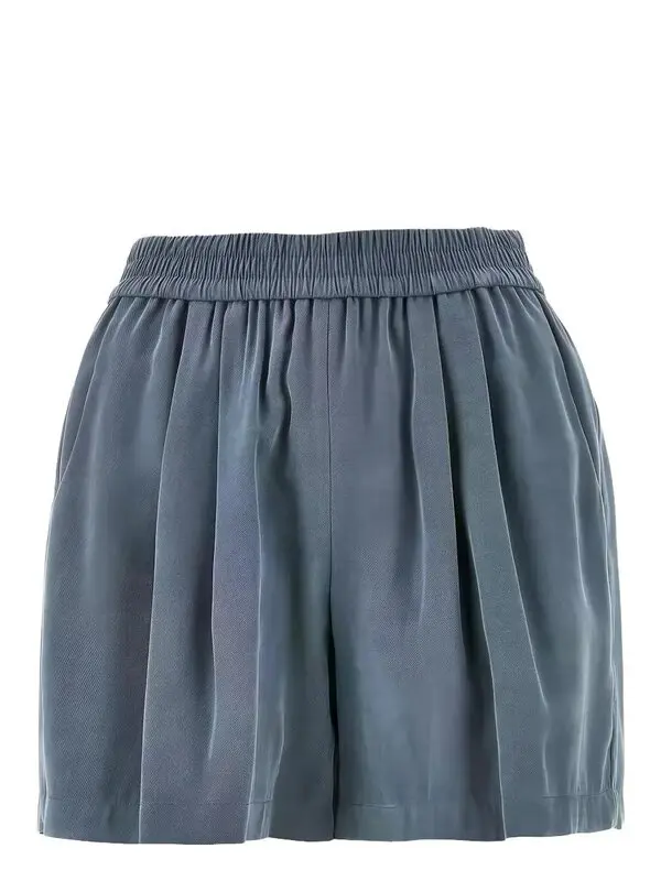 Emporio Armani Pleated Shorts - Blue