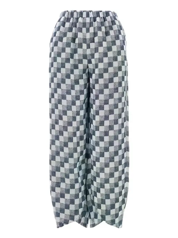Emporio Armani Jacquard Trousers - Blue