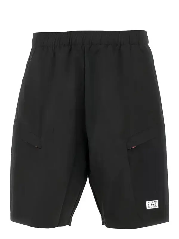 Emporio Armani Logo Detail Shorts - Black