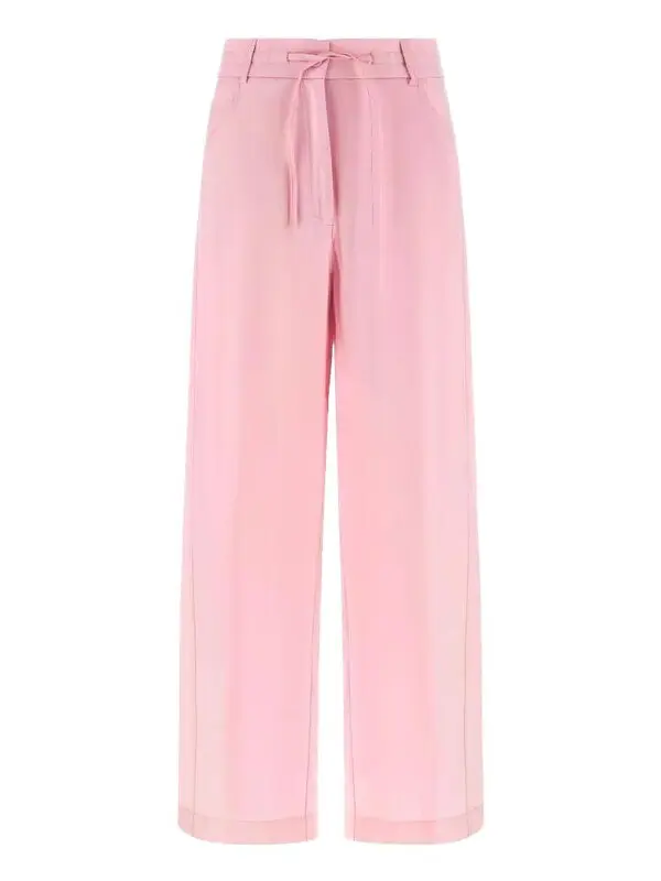 NUDE Drawstring Straight Trousers - Pink