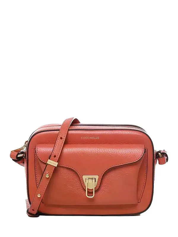 COCCINELLE Beat Soft Leather Crossbody Bag - Orange