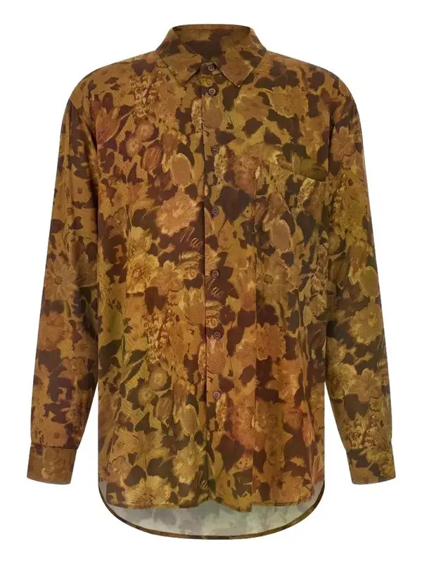 MAGLIANO Flower-print Shirt - Brown