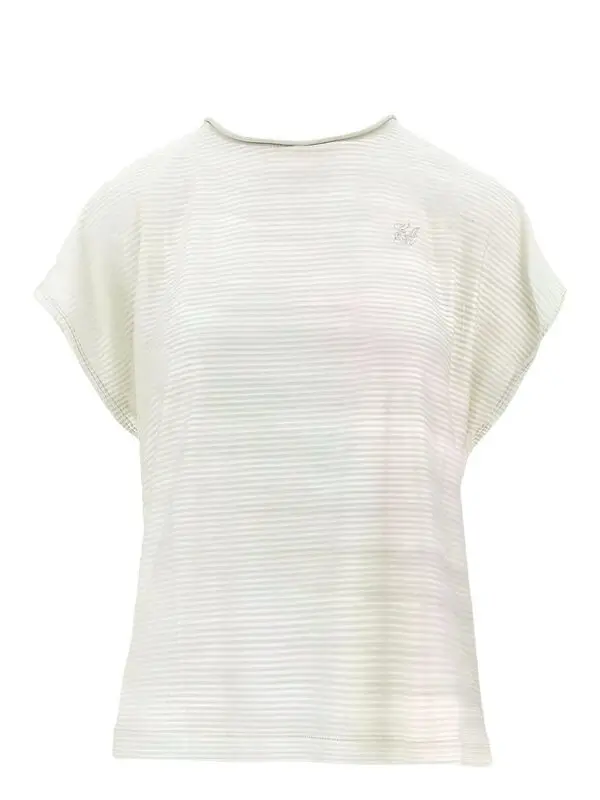 Emporio Armani Striped Top - Neutrals